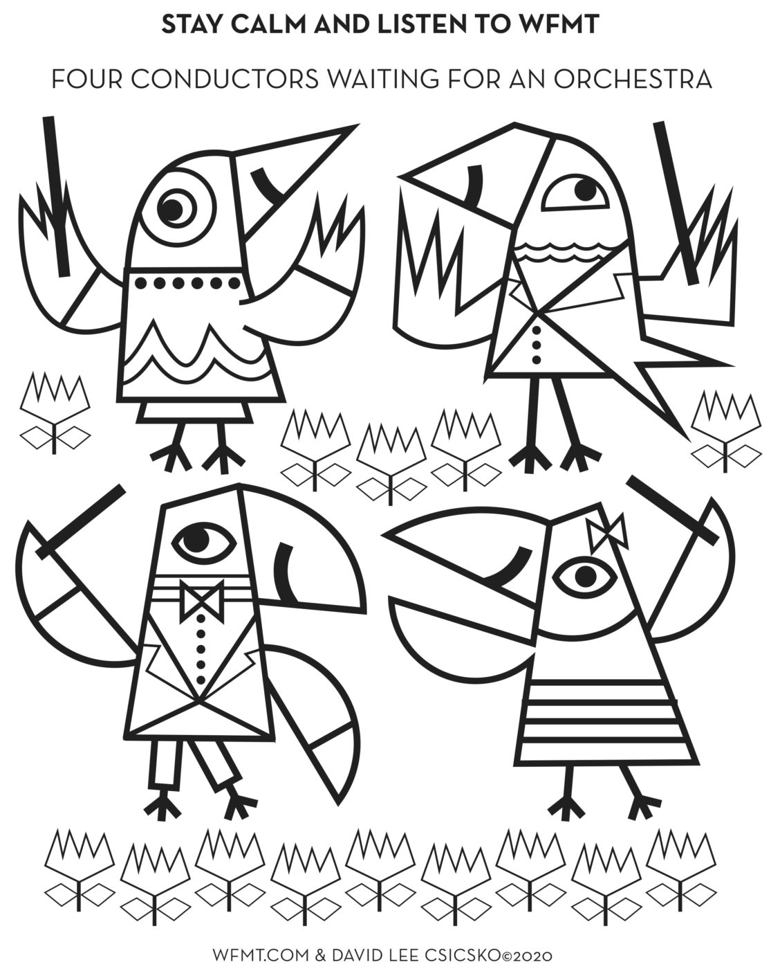 A Printable Classical Coloring Sheet, Thanks to David Lee Csicsko! | WFMT