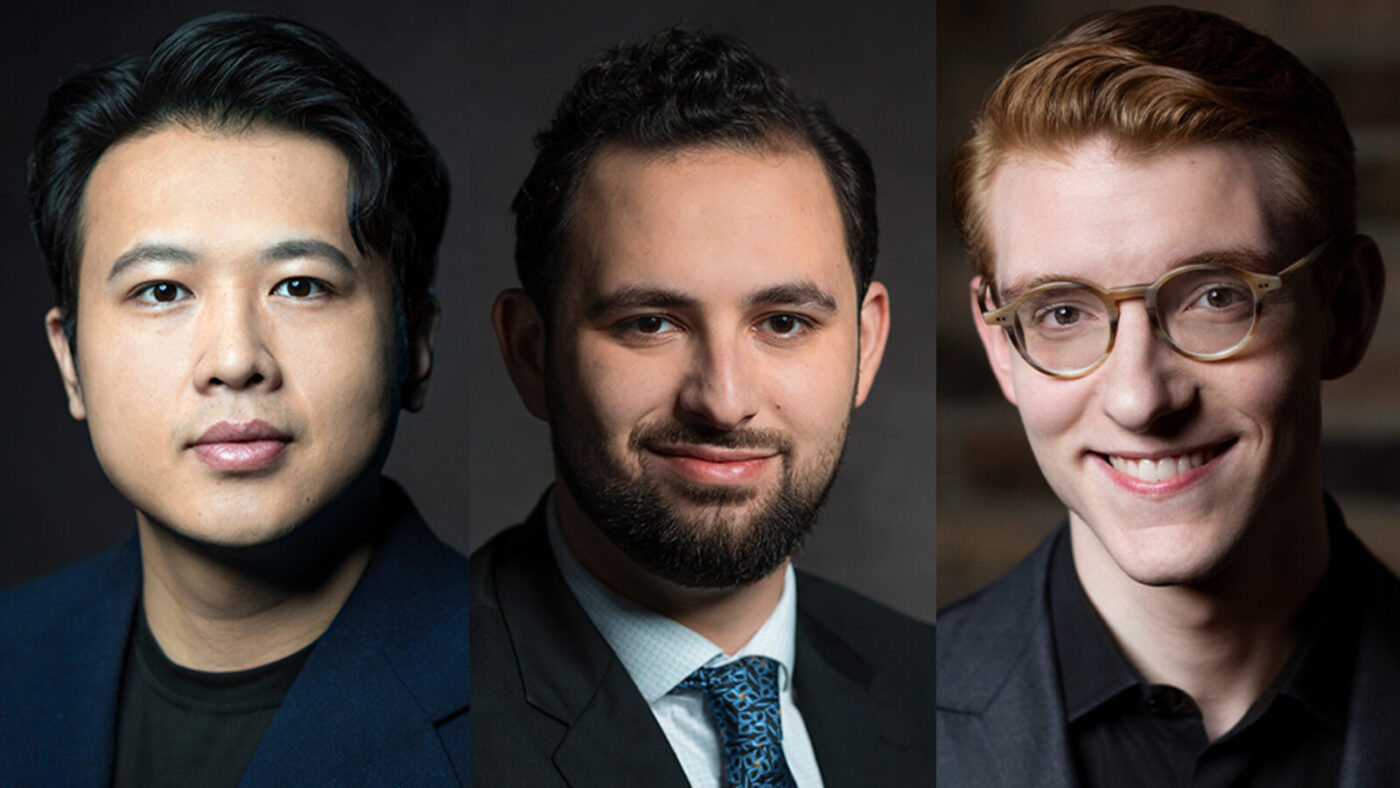Baritone Sihao Hu, Bass-Baritone Benjamin R. Sokol, and Pianist Michael ...